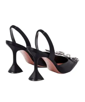 Amina Muaddi Satin High Heels