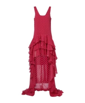ROTATE BY BIRGER CHRISTENSEN Truut Ruffled Polka Dot Chiffon Midi Dress