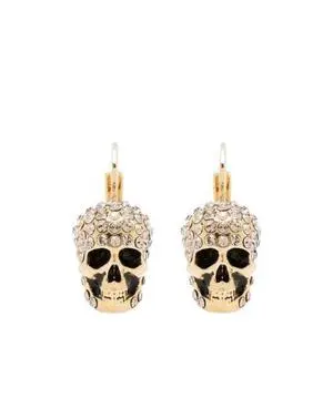 Alexander McQueen Skull Drop Earrings - Yellow