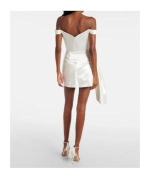 Alex Perry Cotton And Silk Satin Bustier Mini Dress