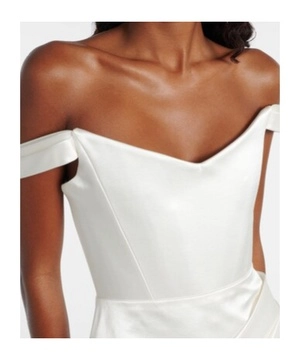 Alex Perry Cotton And Silk Satin Bustier Mini Dress