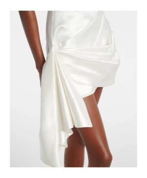 Alex Perry Cotton And Silk Satin Bustier Mini Dress