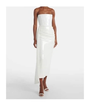 Alex Perry Bridal Sequined Strapless Bustier Gown