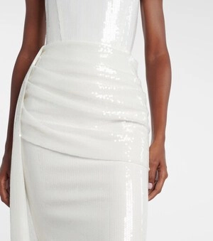 Alex Perry Bridal Sequined Strapless Bustier Gown