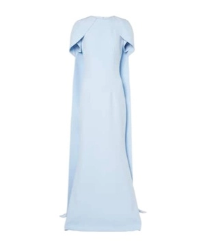 SAFIYAA LONDON Shawl Crepe Dress - Blue