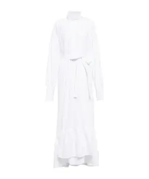 PATOU Belted Maxi Dress - White