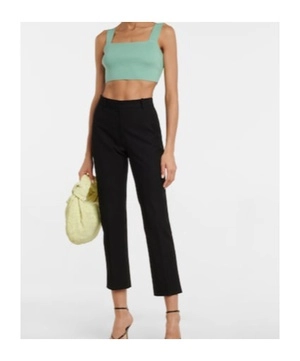 Oscar De La Renta Ribbed-knit Silk-blend Crop Top