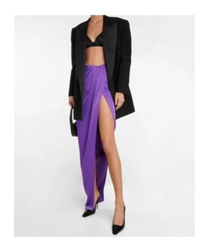 Alex Perry Ridley Draped Satin Maxi Skirt