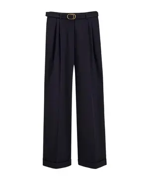 Dior Belted Flared Pants - Black
