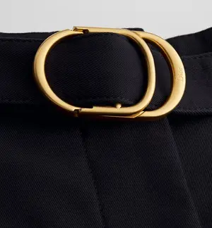 Dior Belted Flared Pants - Black