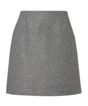 Carolina Herrera Mélange Virgin Wool Miniskirt - Gray