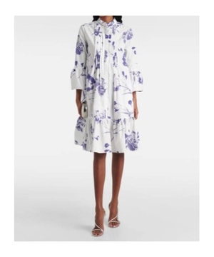 Erdem Floral Cotton Mini Dress
