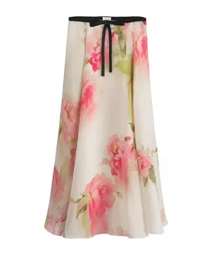 Dior Mid-length Flared Skirt - Nude
