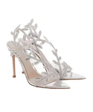 GIANVITO ROSSI Pointed Toe Leather Sandals