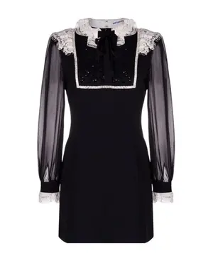 SELF-PORTRAIT Diamante Mini Dress