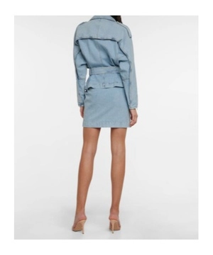 Alexandre Vauthier Asymmetric Zipped Denim Minidress