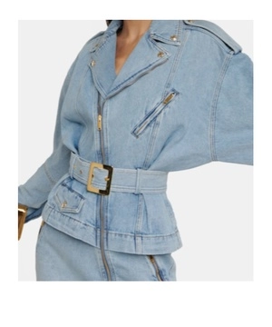 Alexandre Vauthier Asymmetric Zipped Denim Minidress