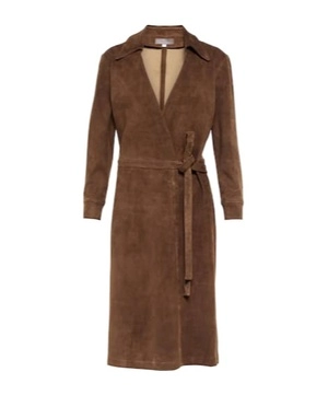 Stouls Ross Suede Wrap Midi Dress - Brown