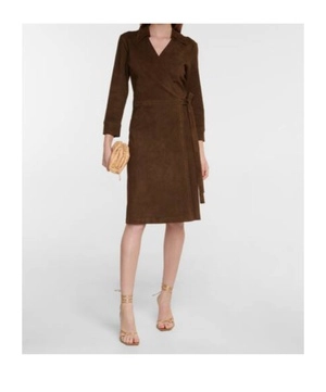 Stouls Ross Suede Wrap Midi Dress
