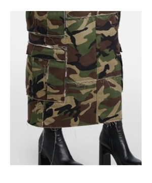 Vetements Camouflage Cotton Cargo Midi Skirt