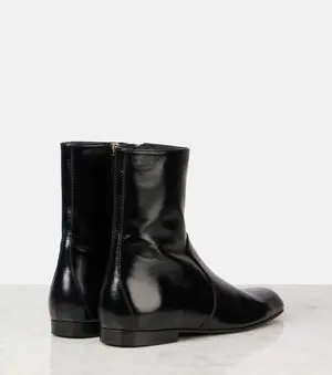Khaite Colt Leather Ankle Boots