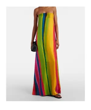 Christopher Esber Aura Striped Silk Satin Maxi Dress