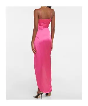 Alessandra Rich Embellished Silk Satin Dress