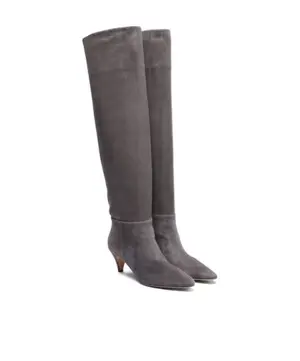 GIANVITO ROSSI Suede Knee-high Boots - Black