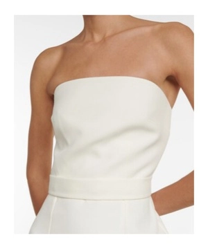 SAFIYAA LONDON Feather-embellished Crepe Midi Dress