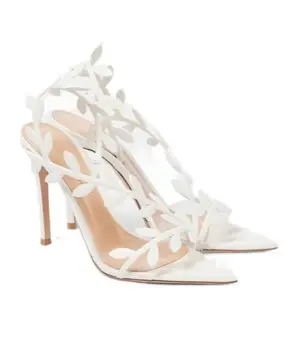 GIANVITO ROSSI High Heel Leather Sandals - White