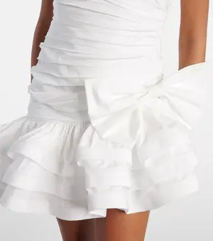 Alessandra Rich Ruffled Taffetta Minidress