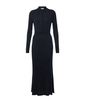 Gabriela Hearst Ardor Silk And Cashmere Midi Dress - Blue