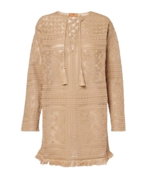Alanui Kiss The Book Lace Minidress - Nude