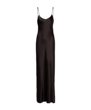 NILI LOTAN Cami Silk Charmeuse Slip Dress - Black