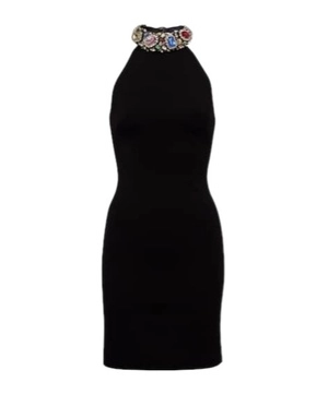 AREA Crystal-embellished Minidress - Black