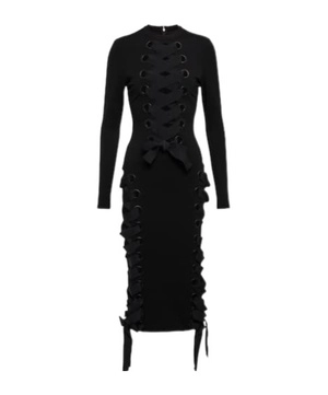 CHRISTOPHER KANE Bound Midi Dress - Black