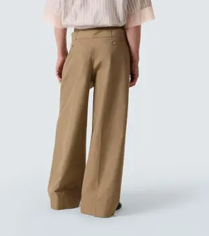 Simone Rocha Cotton-blend Canvas Wide-leg Pants