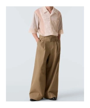 Simone Rocha Cotton-blend Canvas Wide-leg Pants