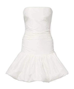 ROTATE BY BIRGER CHRISTENSEN Bridal Silk Taffeta Mini Dress