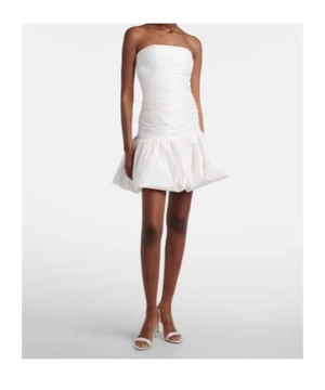 ROTATE BY BIRGER CHRISTENSEN Bridal Silk Taffeta Mini Dress