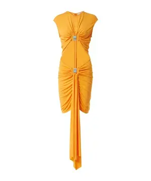 Christopher Esber Duo Bezel Cutout Jersey Minidress - Yellow
