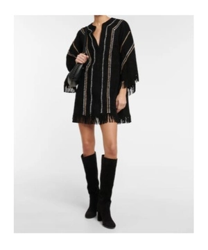 Dodo Bar Or Fringe-trimmed Suede Tunic