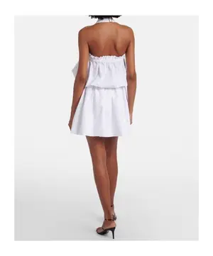 PATOU Halterneck Cotton Minidress