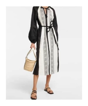 Tory Burch Embroidered Linen Kaftan