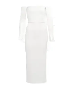 Alex Perry Bridal Tate Stretch-crepe Midi Dress - White