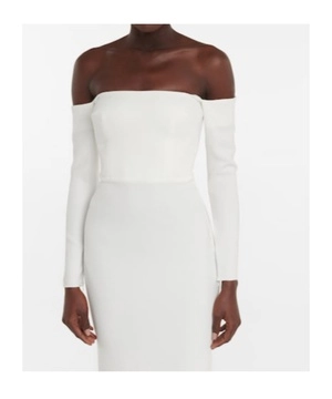 Alex Perry Tate Off-shoulder Stretch-crepe Midi Dress