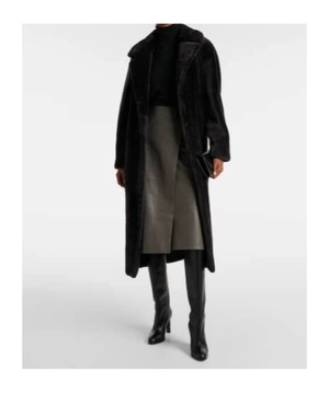 YVES SALOMON Leather Midi Skirt