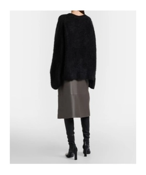 YVES SALOMON Leather Midi Skirt
