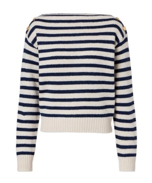 NILI LOTAN Tandy Striped Cashmere Sweater
