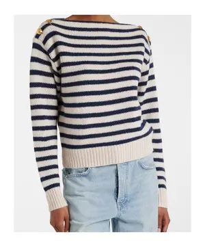 NILI LOTAN Tandy Striped Cashmere Sweater